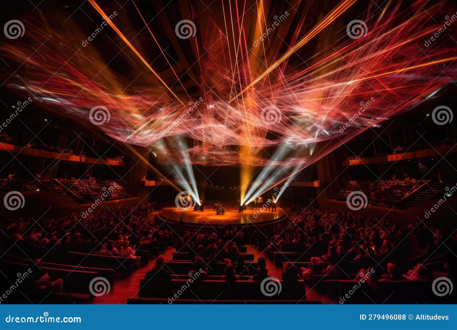 Concert Hall with Stunning Visuals and Special Effects, Including ...