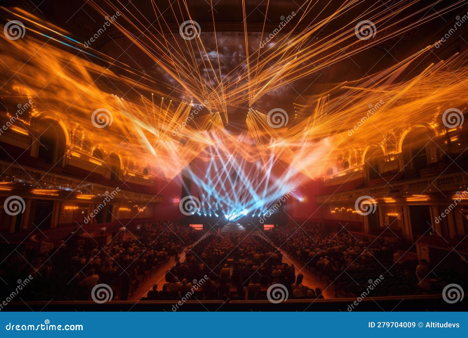 Concert Hall with Stunning Visuals and Special Effects, Including ...