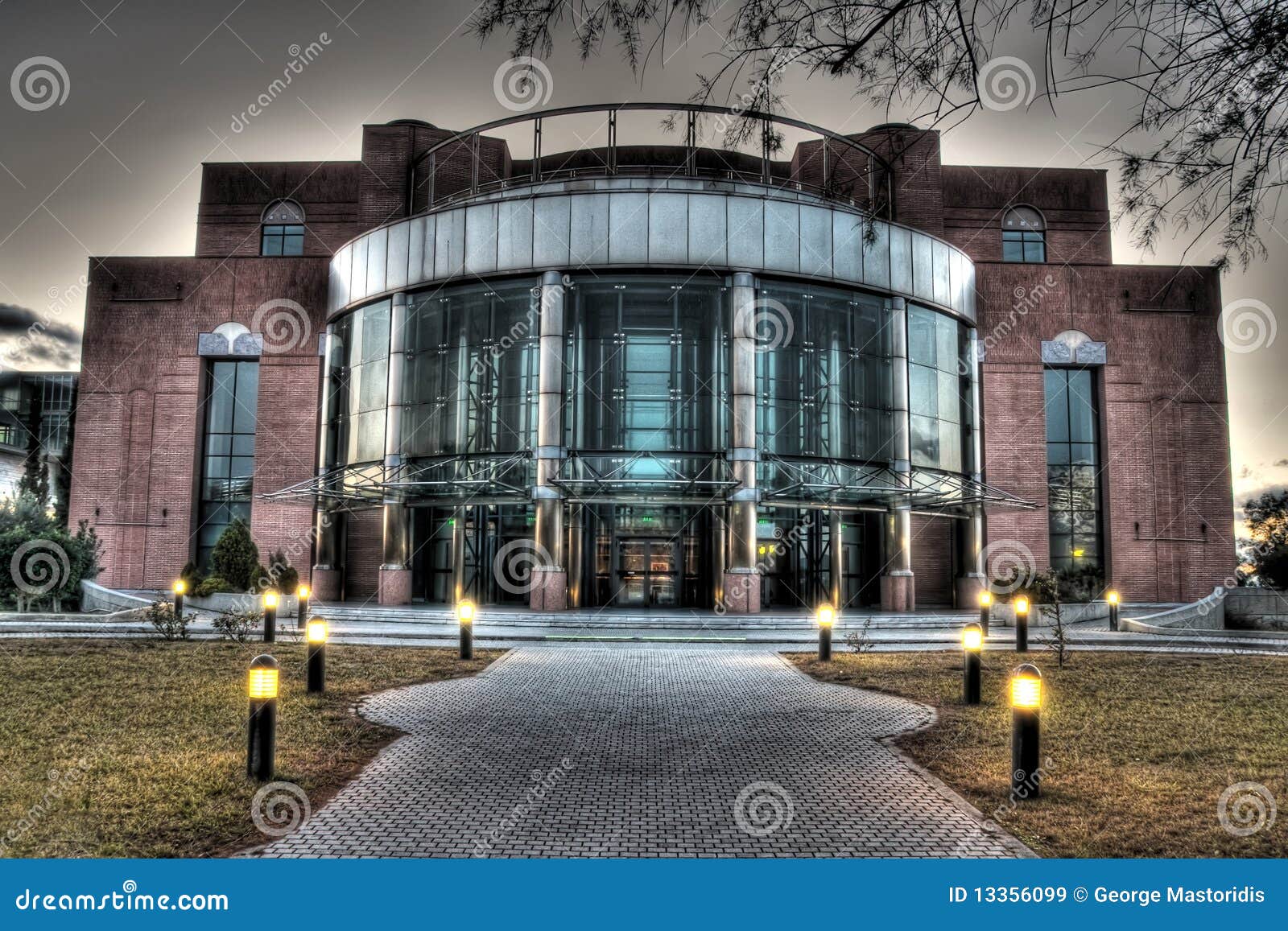 Concert Hall of Thessaloniki Stock Image - Image of range, brick: 13356099