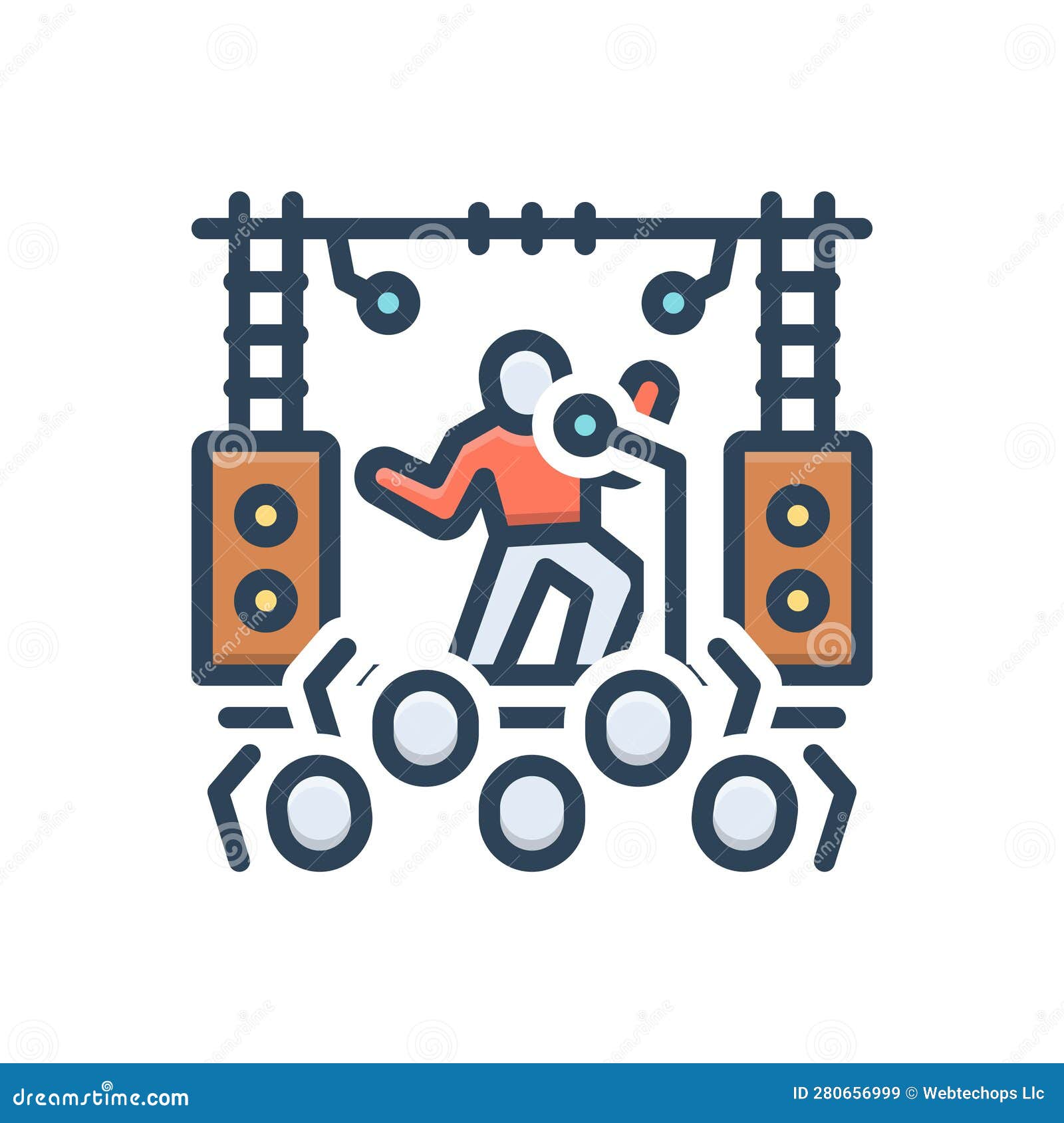 Color Illustration Icon for Concert, Performance and Instrument Stock ...