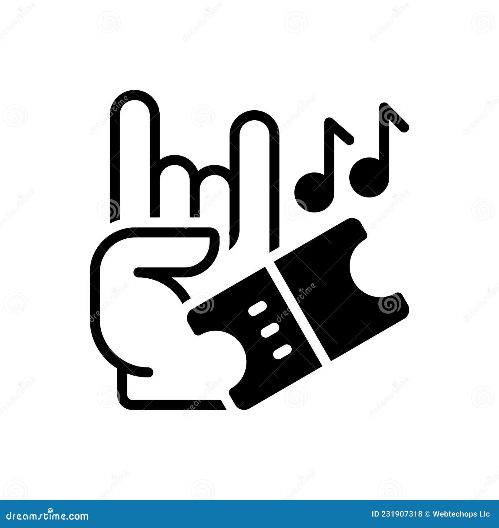 Black Solid Icon for Concert, Show and Performance Stock Vector ...