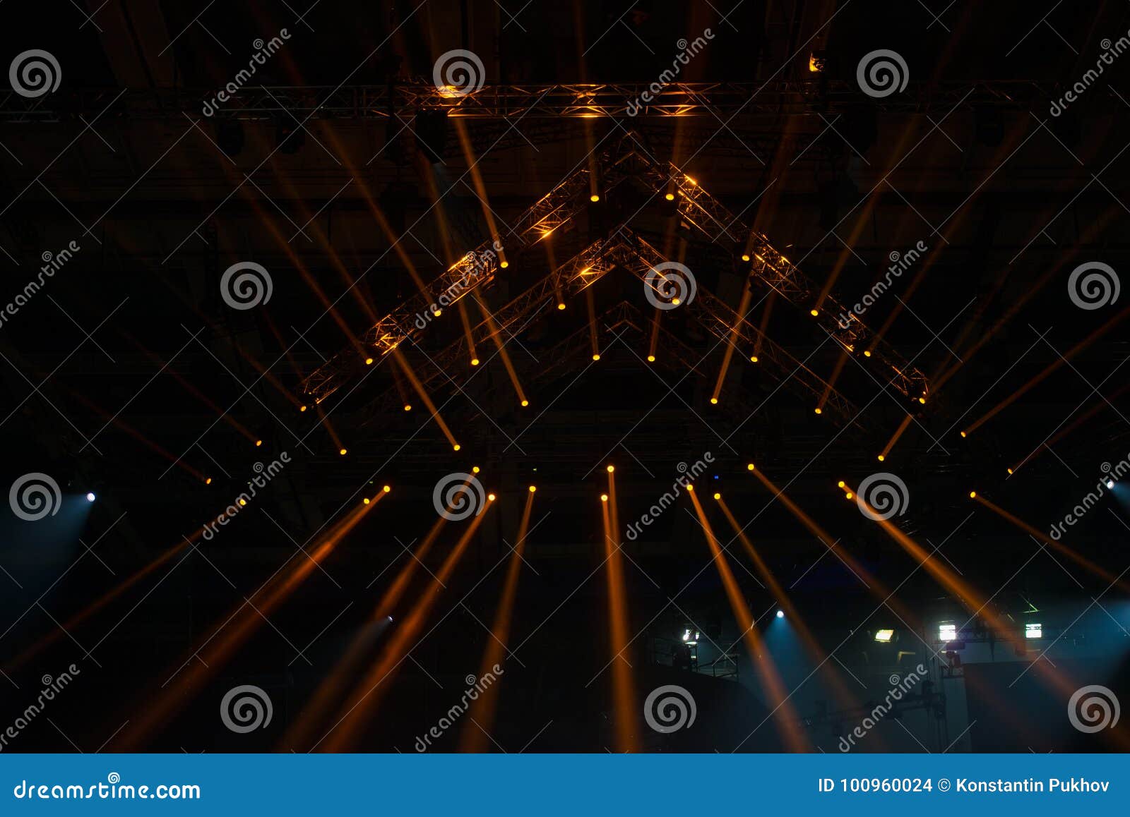 Rays of light on stage stock photo. Image of design - 100960024