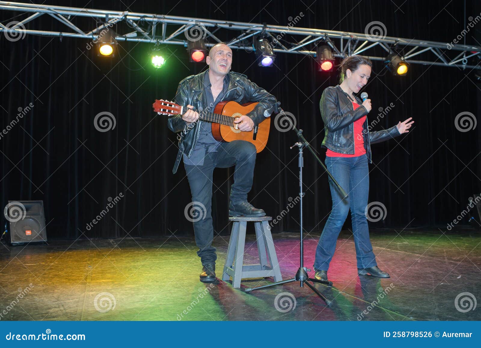 Concert with Lights in Background Stock Photo - Image of laser, group ...
