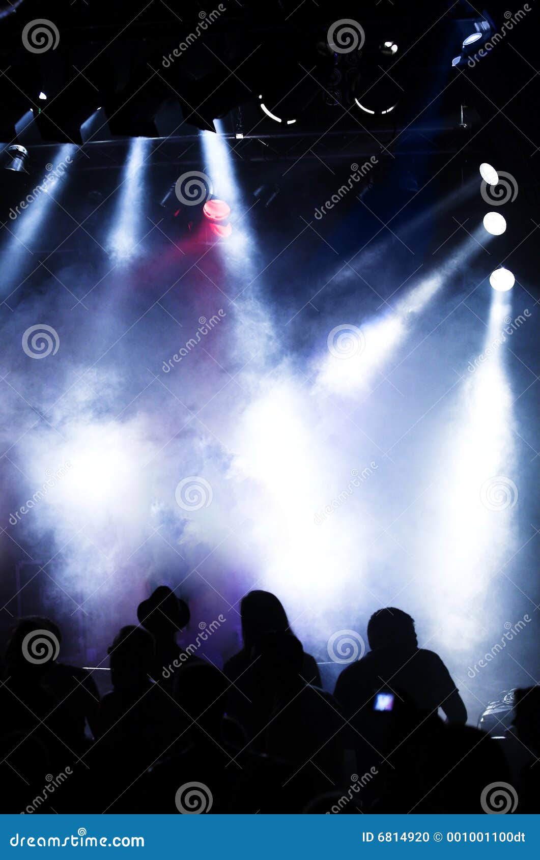 Concert Lights and Silhouette Stock Photo - Image of music, lights: 6814920
