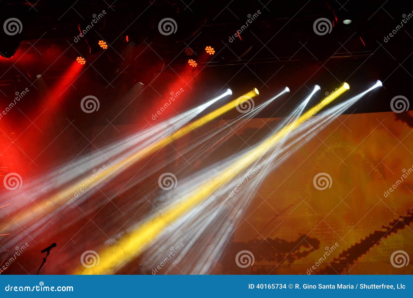 Concert Lights on Stage stock photo. Image of lamp, smoke - 40165734