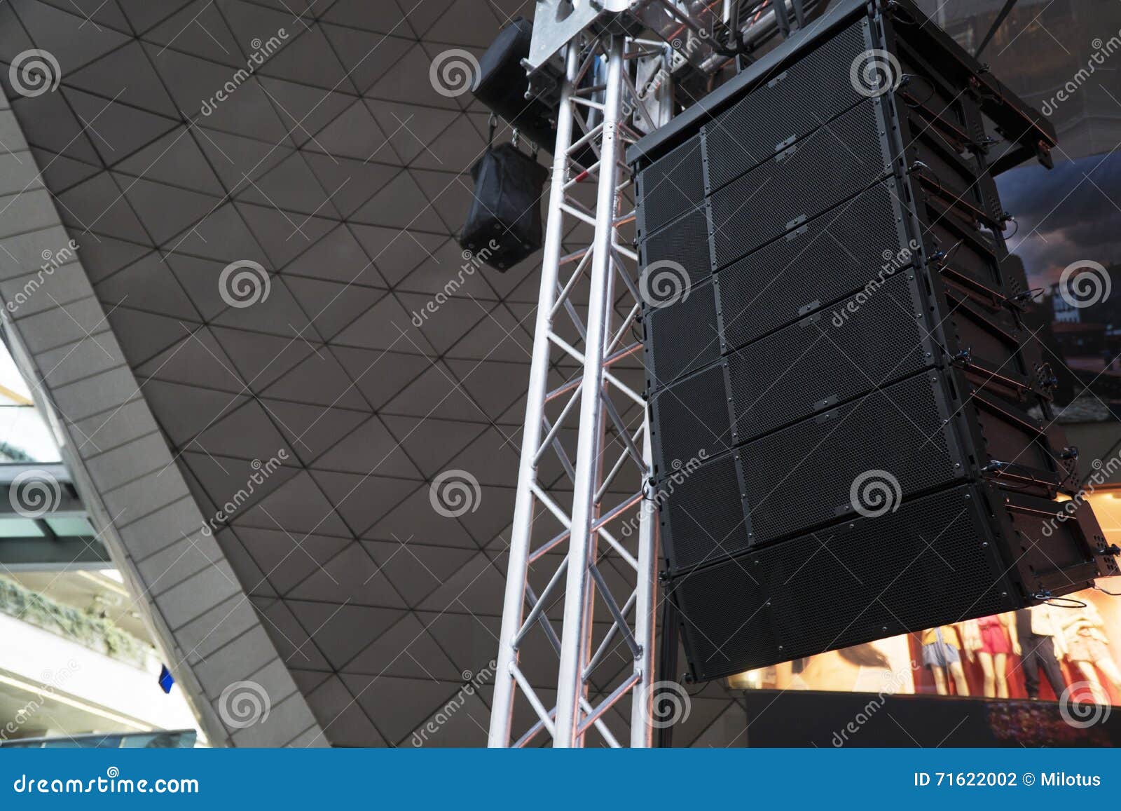 Concert Loudspeakers on Stage Stock Photo - Image of musical, hall ...