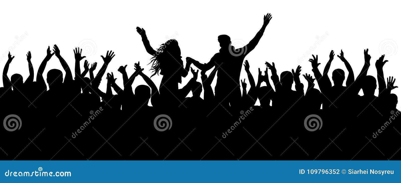 Concert, Party. Applause Crowd Silhouette, Cheerful People Stock Vector ... Concert, Party. Applause Crowd Silhouette, Cheerful People Stock Vector ...