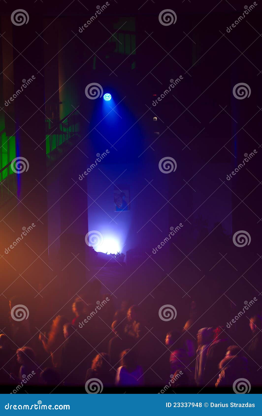 Concert or Party with Lights and Crowd of People Stock Photo - Image of ...