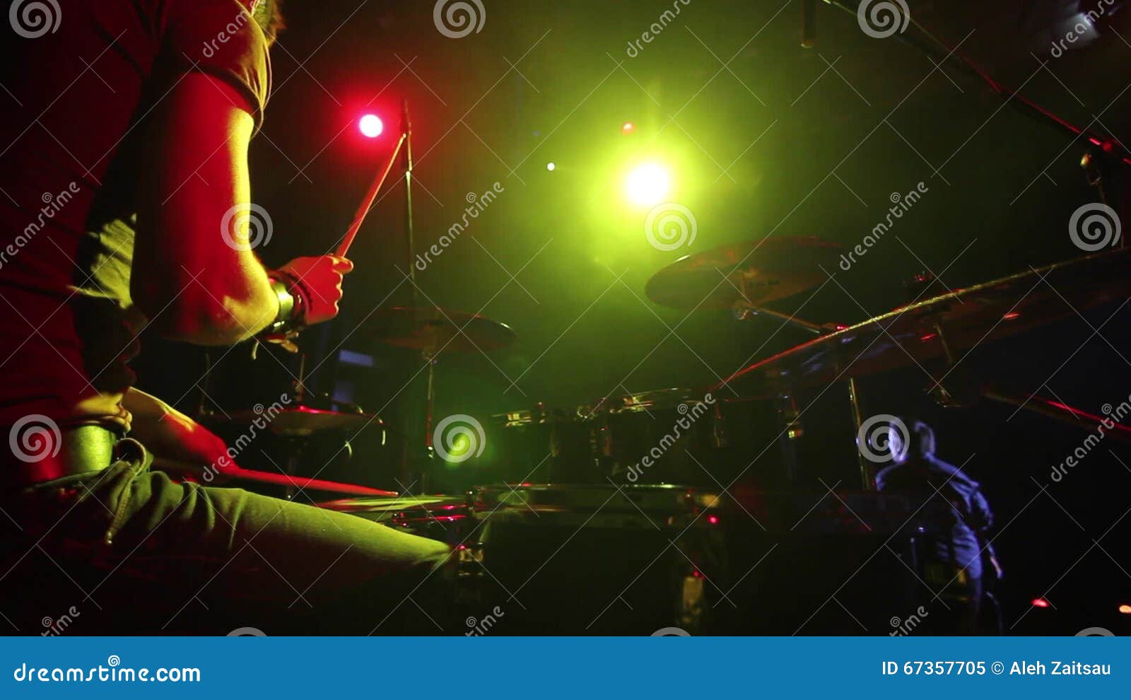 Concert of Rock Band. Drummer Playing on Stage Stock Video - Video of ...