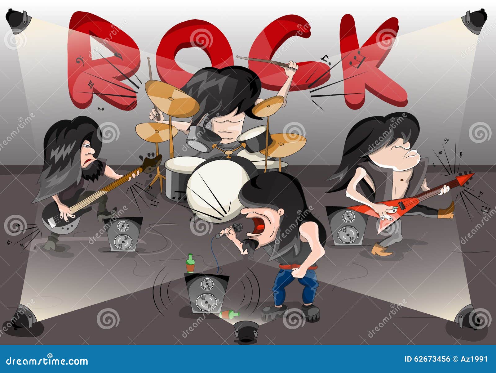 Concert stock vector. Illustration of rock, musicants - 62673456