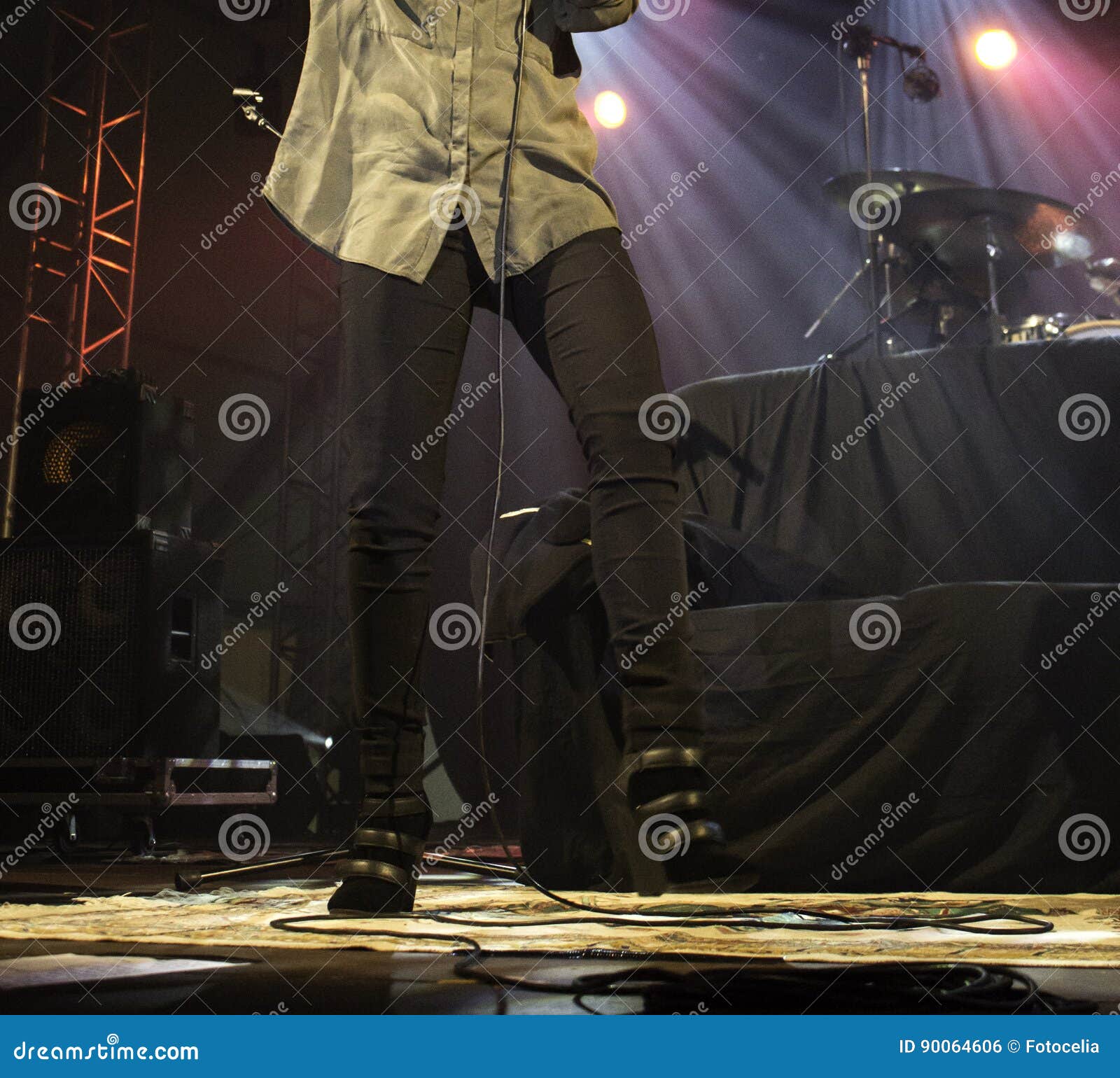Concert rock scene stock photo. Image of fans, lamp, light - 90064606