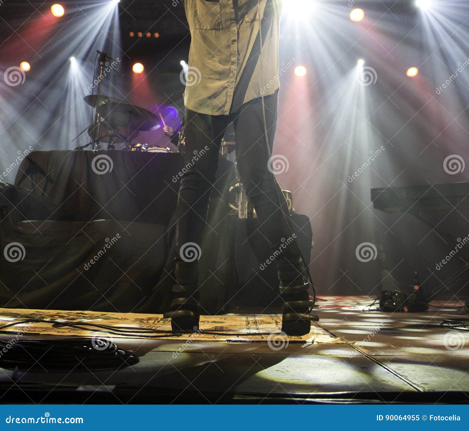 Concert rock scene stock image. Image of audience, illuminated - 90064955