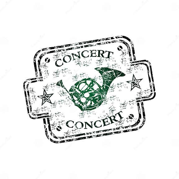 Concert rubber stamp stock vector. Illustration of entertainment - 11499197