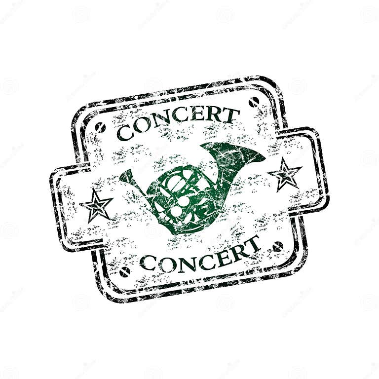 Concert rubber stamp stock vector. Illustration of entertainment - 11499197