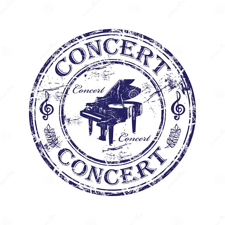 Concert rubber stamp stock vector. Illustration of isolated - 9023880