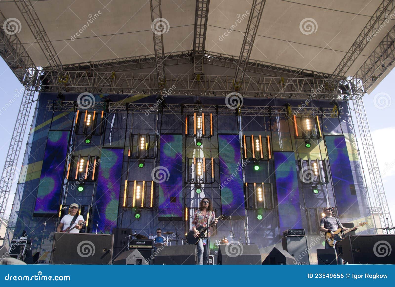 Concert of Russian Rock Group Editorial Photo - Image of band, stage ...