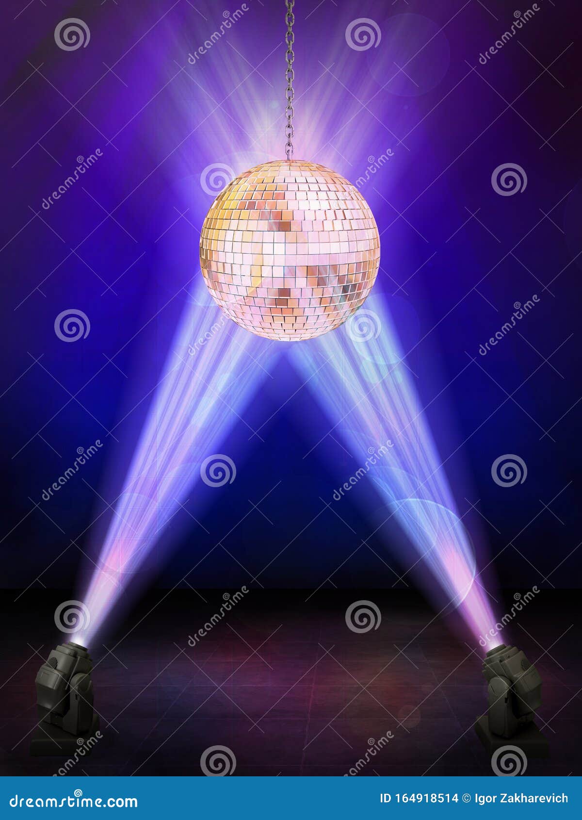 Concert scene with lights stock illustration. Illustration of lamp ...