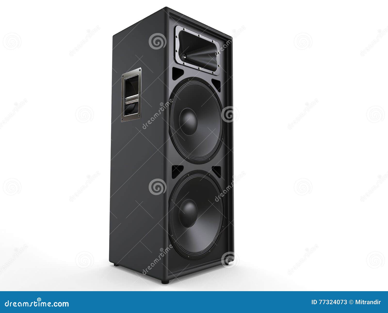 Concert Speaker - Side View Stock Illustration - Illustration of bass ...