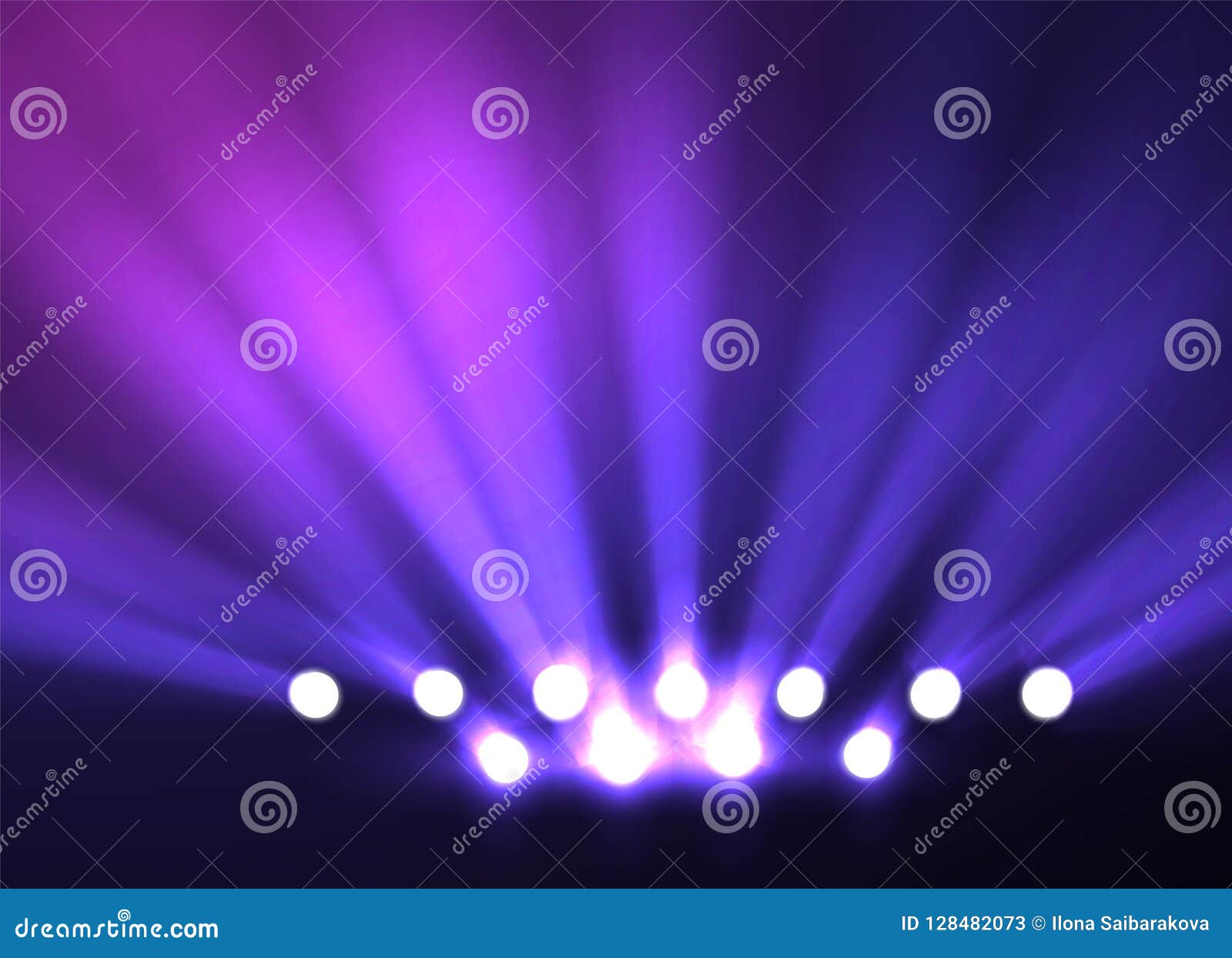 Concert Spotlight with Shiny Projectors Vector Background. Eps10. Stock ...