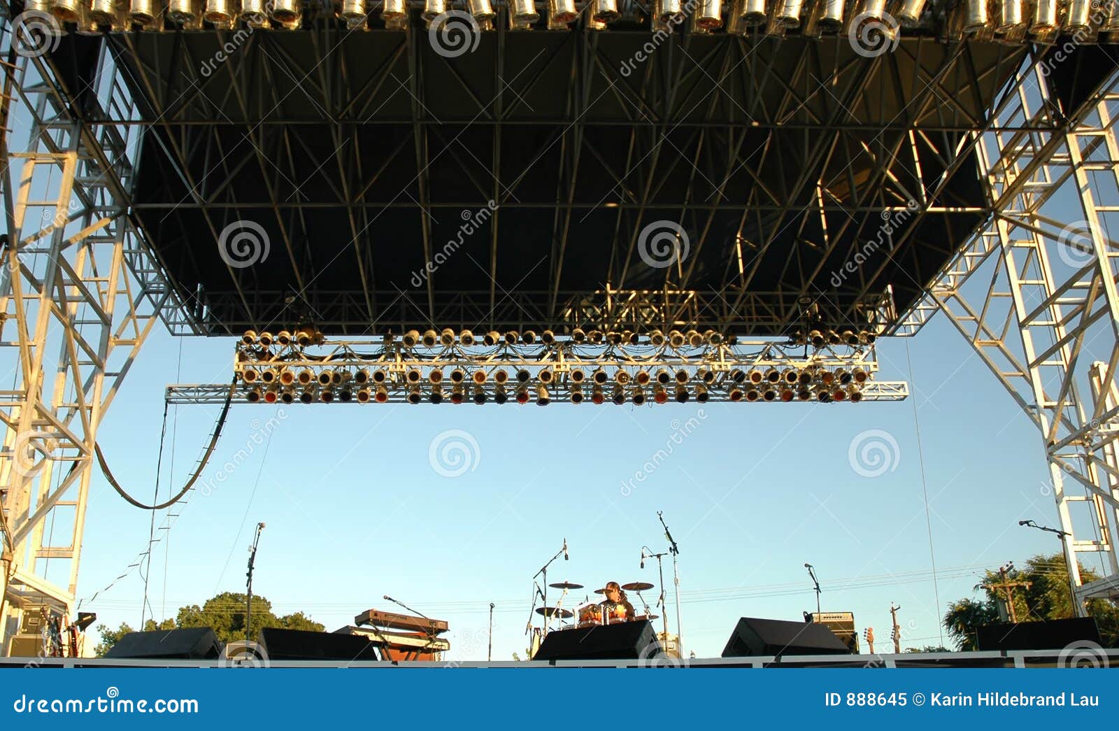Concert Stage Spot Lighting Rigging Structure For A Live Musical ...