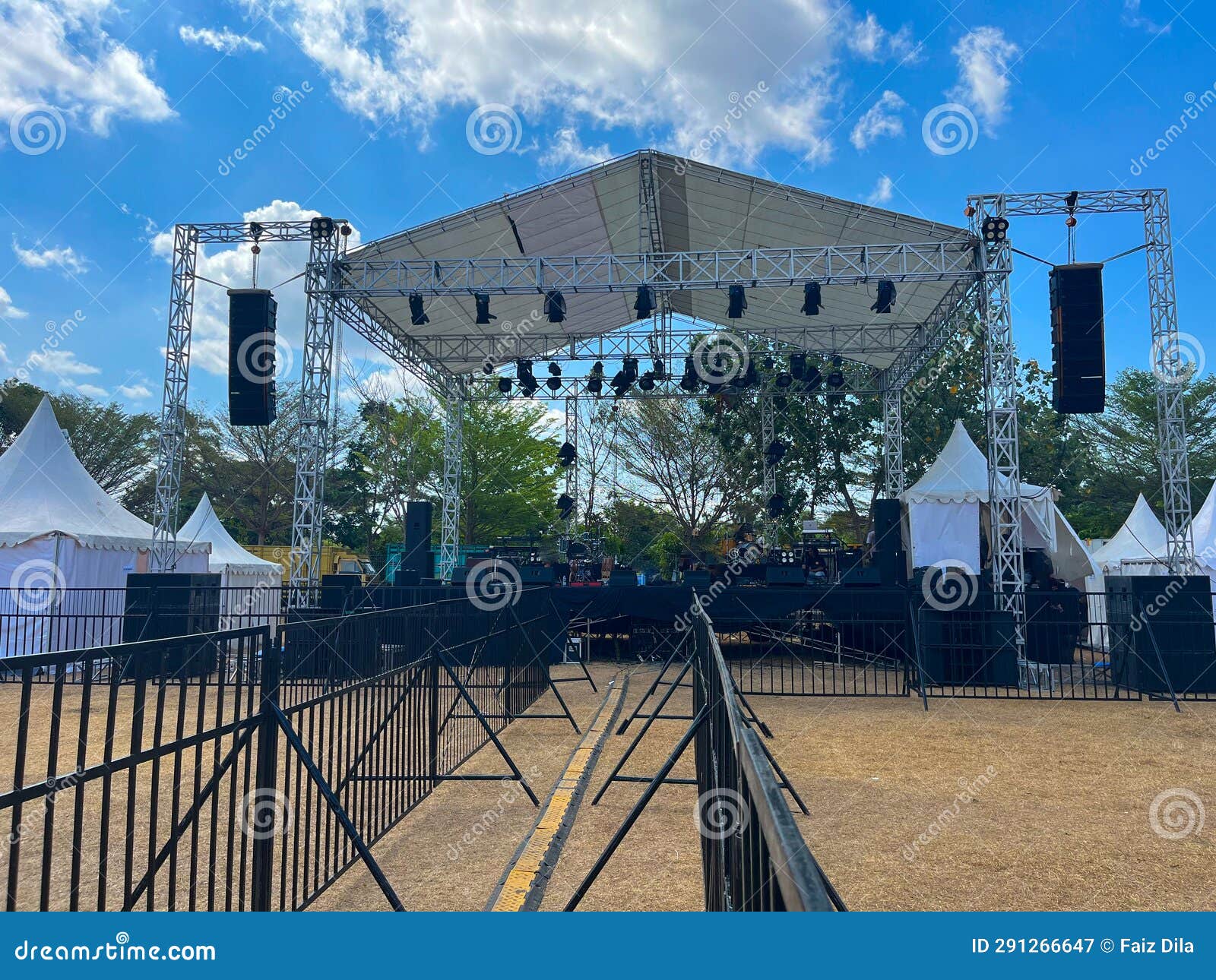 Concert Stage. Empty Concert Stage at an Outdoor Concert without ...