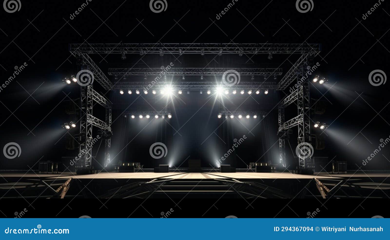 Concert Stage. Empty Scene for Festival. Generative Ai Stock ...