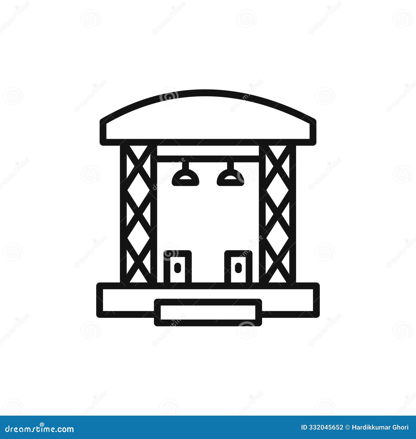 Concert Stage Icon Symbol on White Background Stock Vector ...