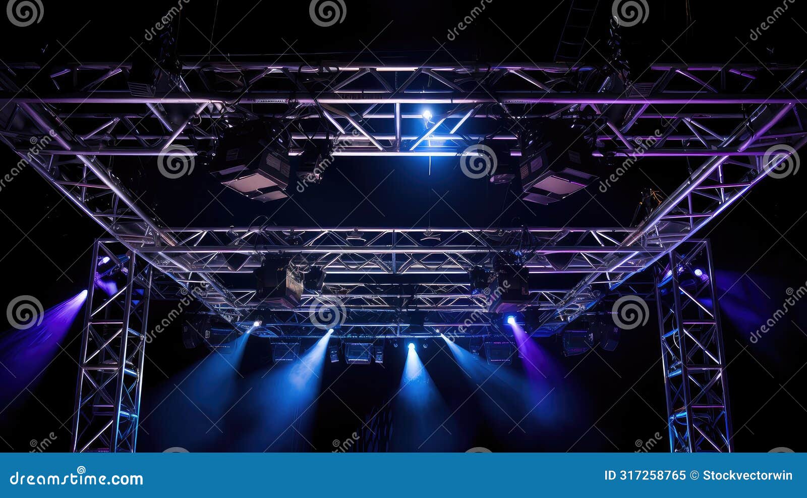 Concert Stage Lighting Truss Stock Illustration - Illustration of venue ...