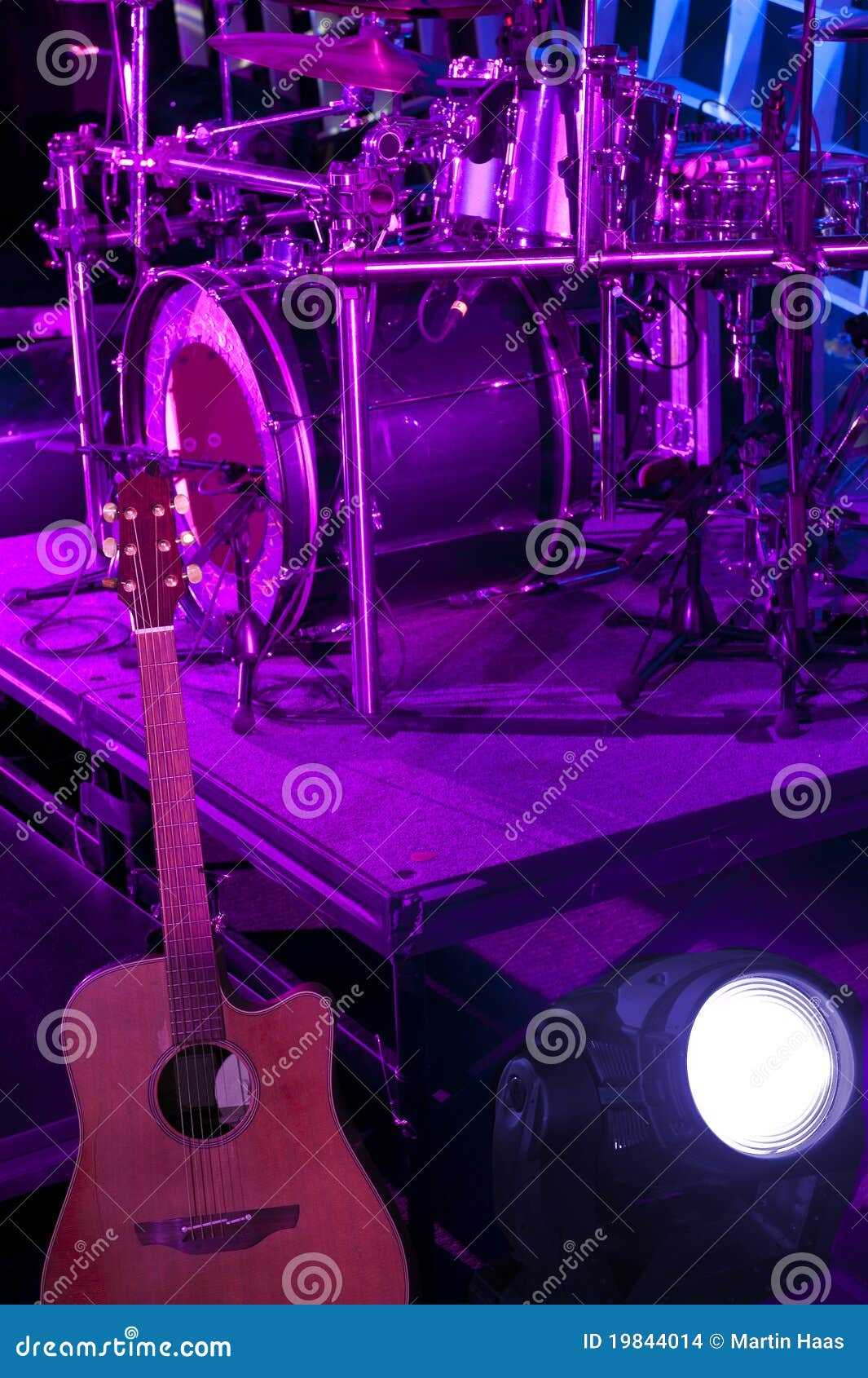 Concert Stage Lit and Ready Stock Photo - Image of lighting ...