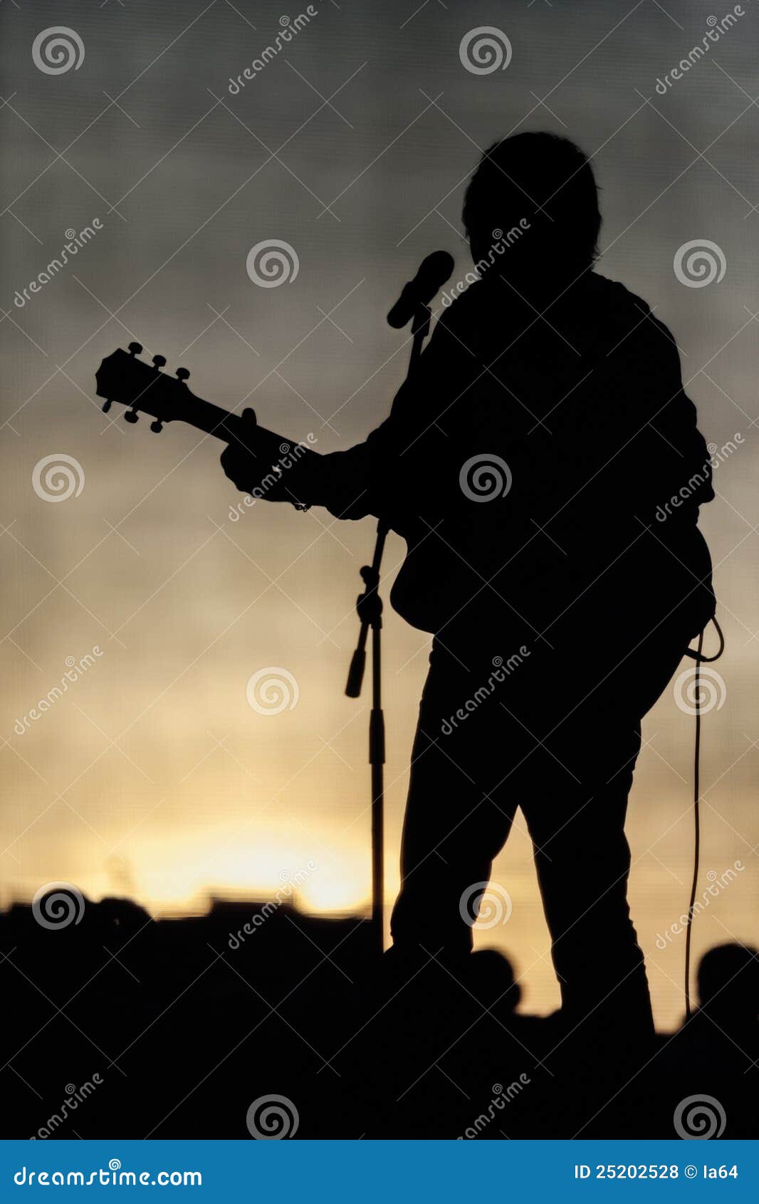 Concert Stage and Musician Silhouette Stock Photo - Image of event ...