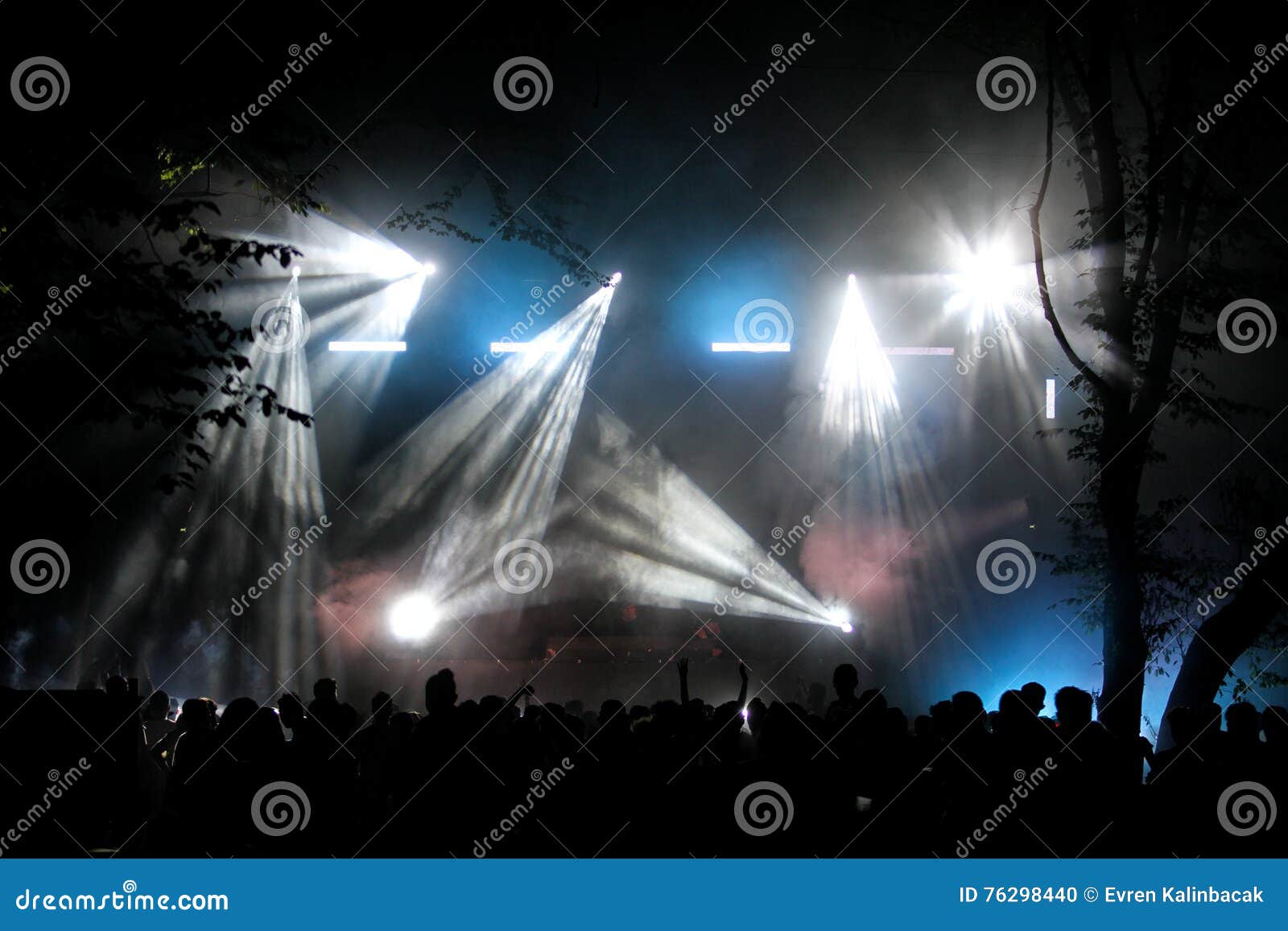 Concert stage at night stock photo. Image of performance - 76298440