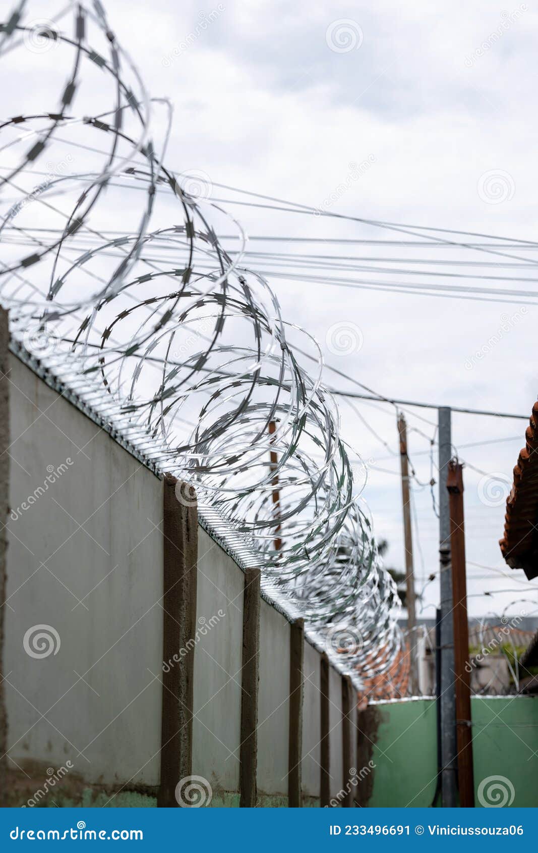 Concertina for Residential Protection Stock Image - Image of concertina ...