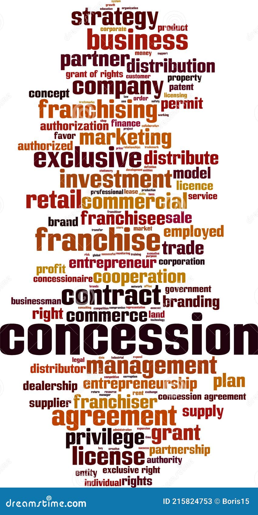 Concession word cloud stock vector. Illustration of investment - 215824753