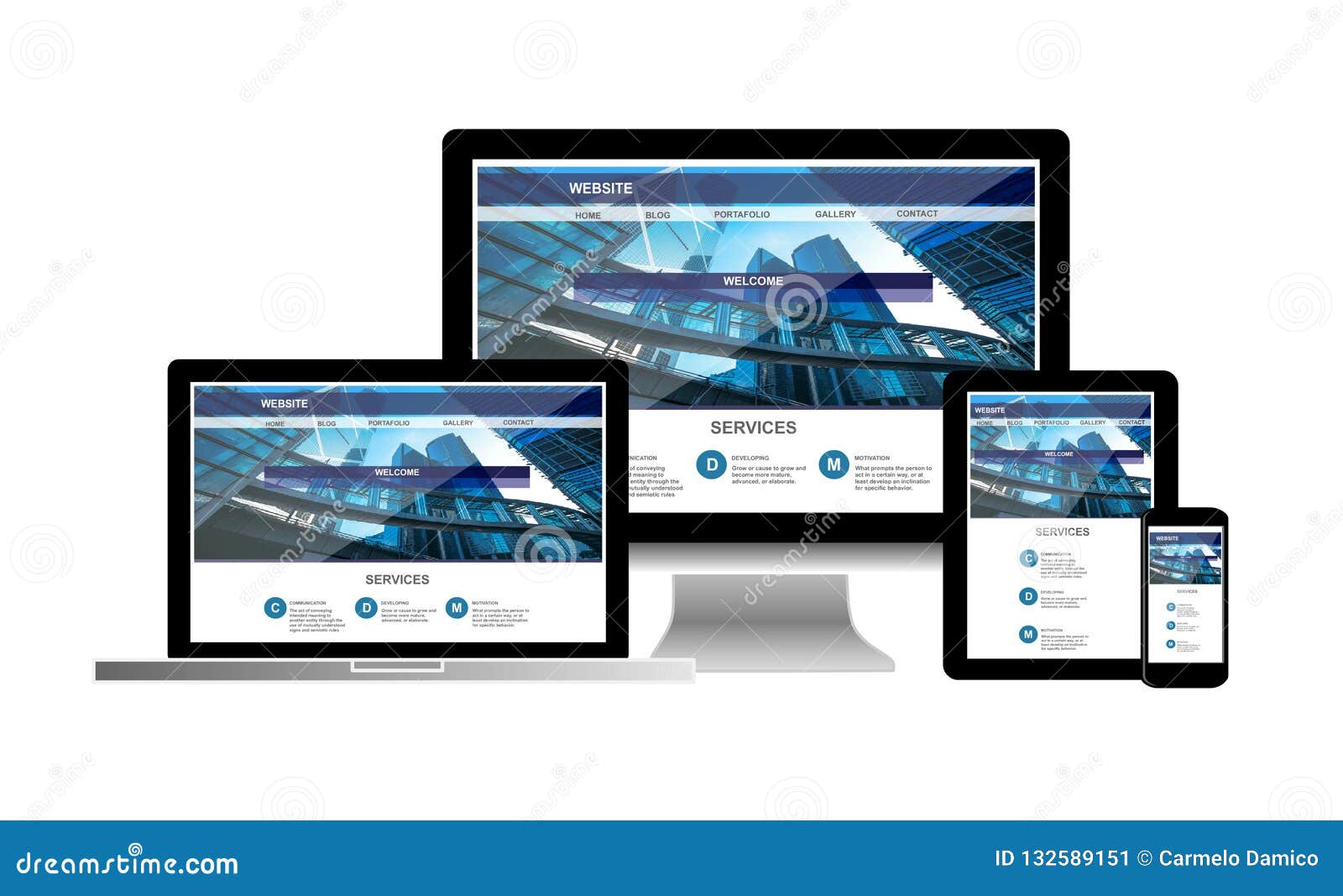 Concetto Del Sito Web Sul Telefono Della Compressa Del Computer ...