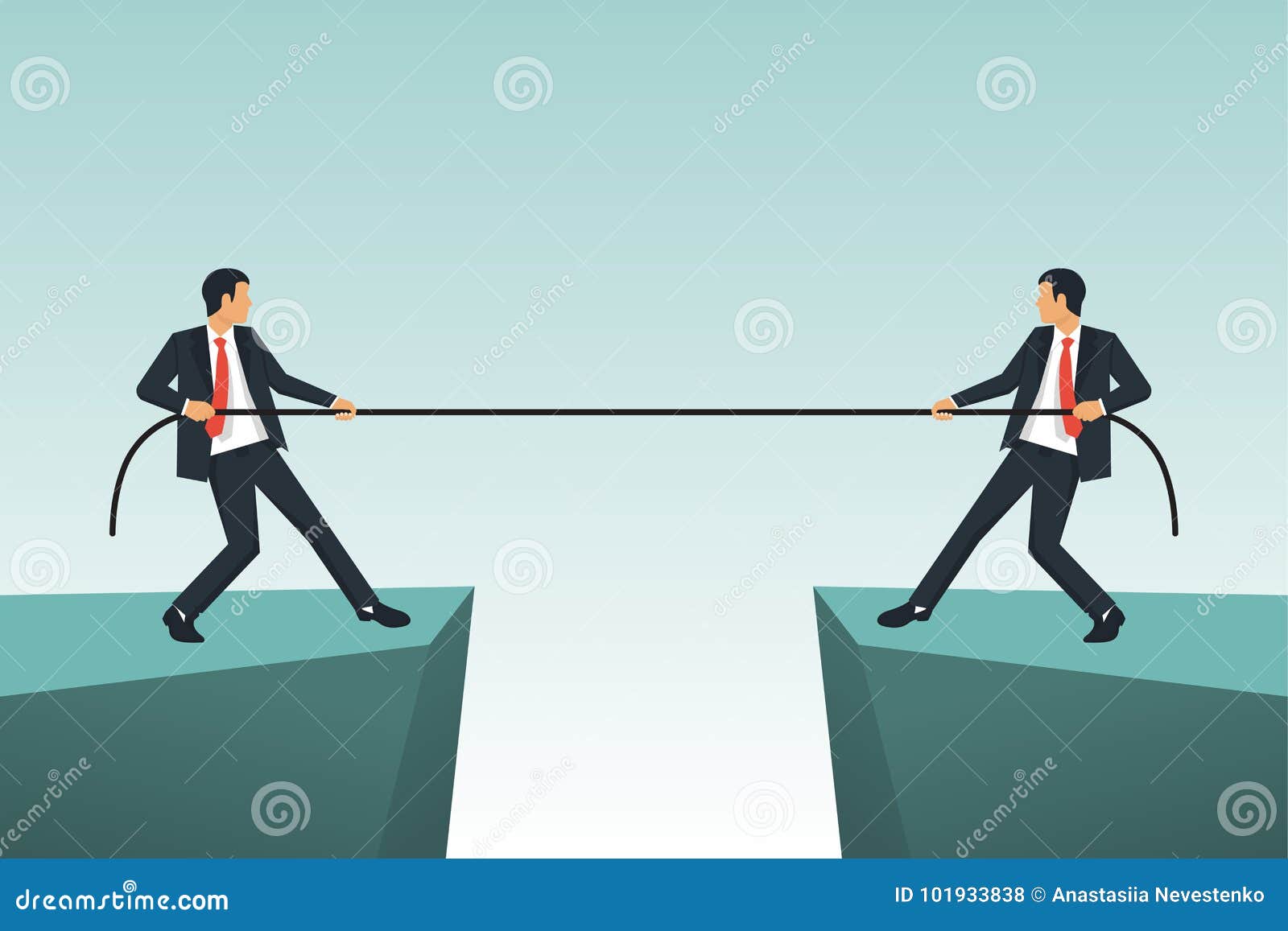 Concetto Della Concorrenza Gente Di Affari Illustrazione Vettoriale ...