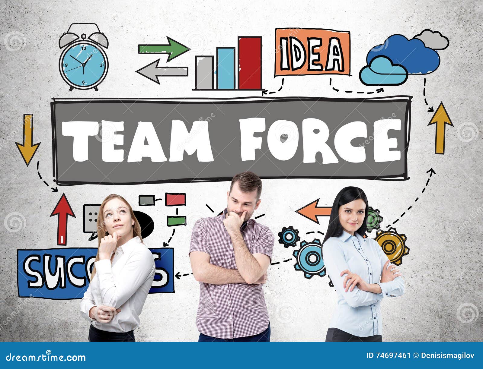 Concetto Della Forza Del Gruppo Immagine Stock - Immagine di ...