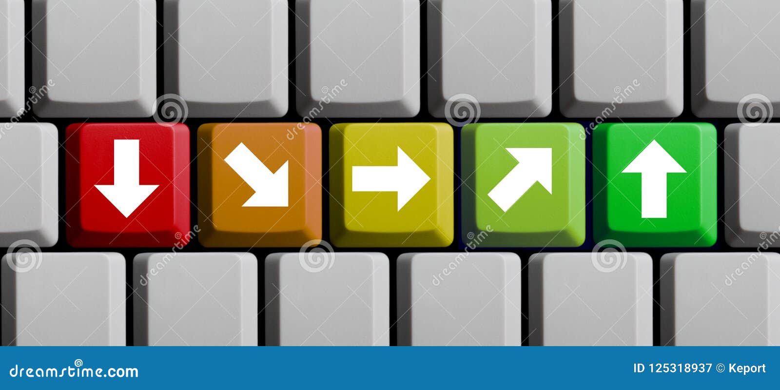 Concetto Della Freccia Sulla Tastiera Di Computer Immagine Stock ...