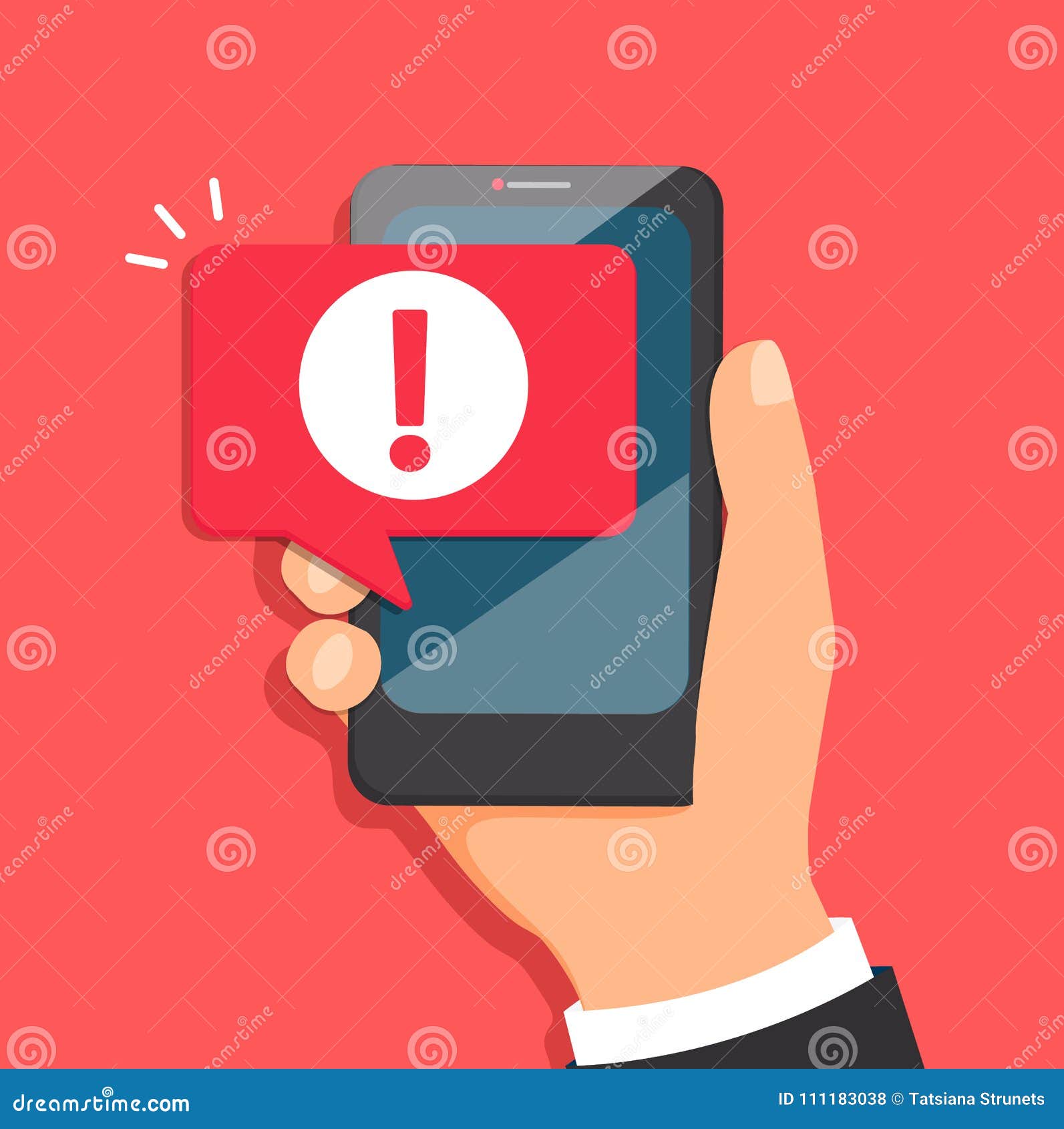 Concetto Della Notifica O Dell'errore Di Malware Illustrazione ...