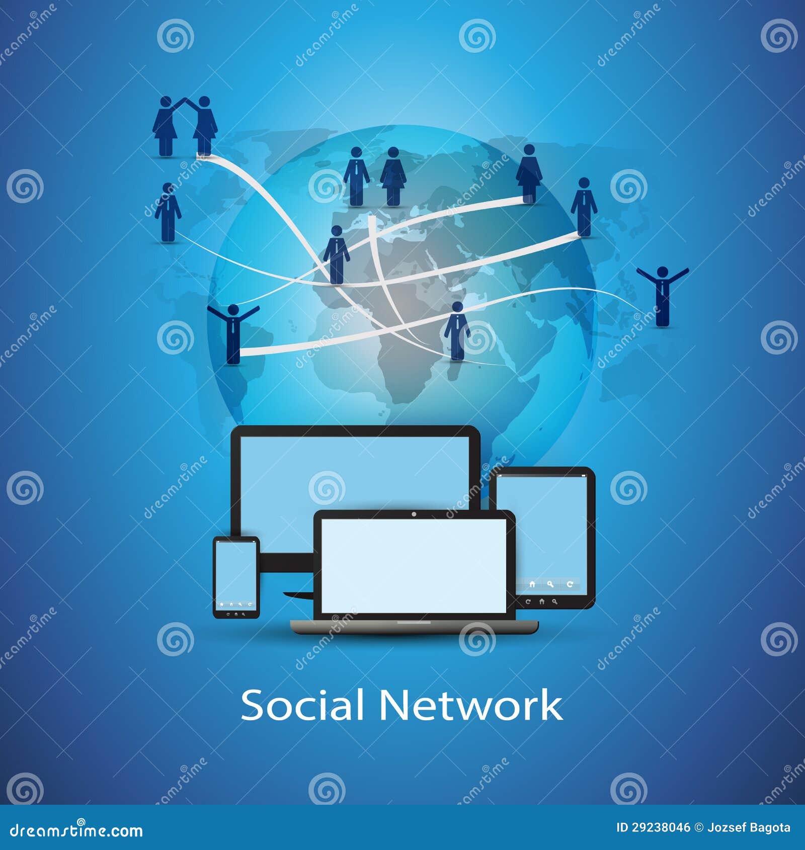 Concetto Della Rete Sociale Illustrazione Vettoriale - Illustrazione di ...