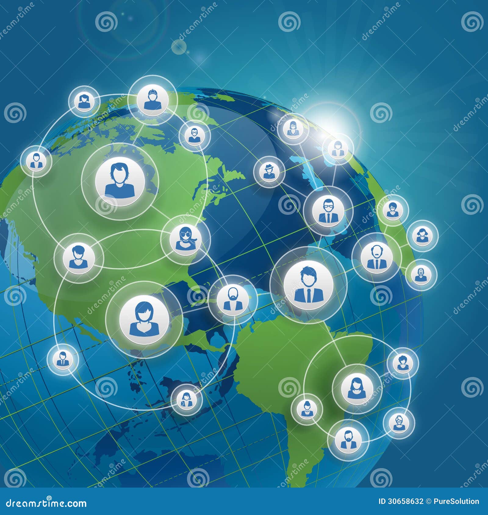 Concetto Della Rete Sociale Illustrazione Vettoriale - Illustrazione di ...