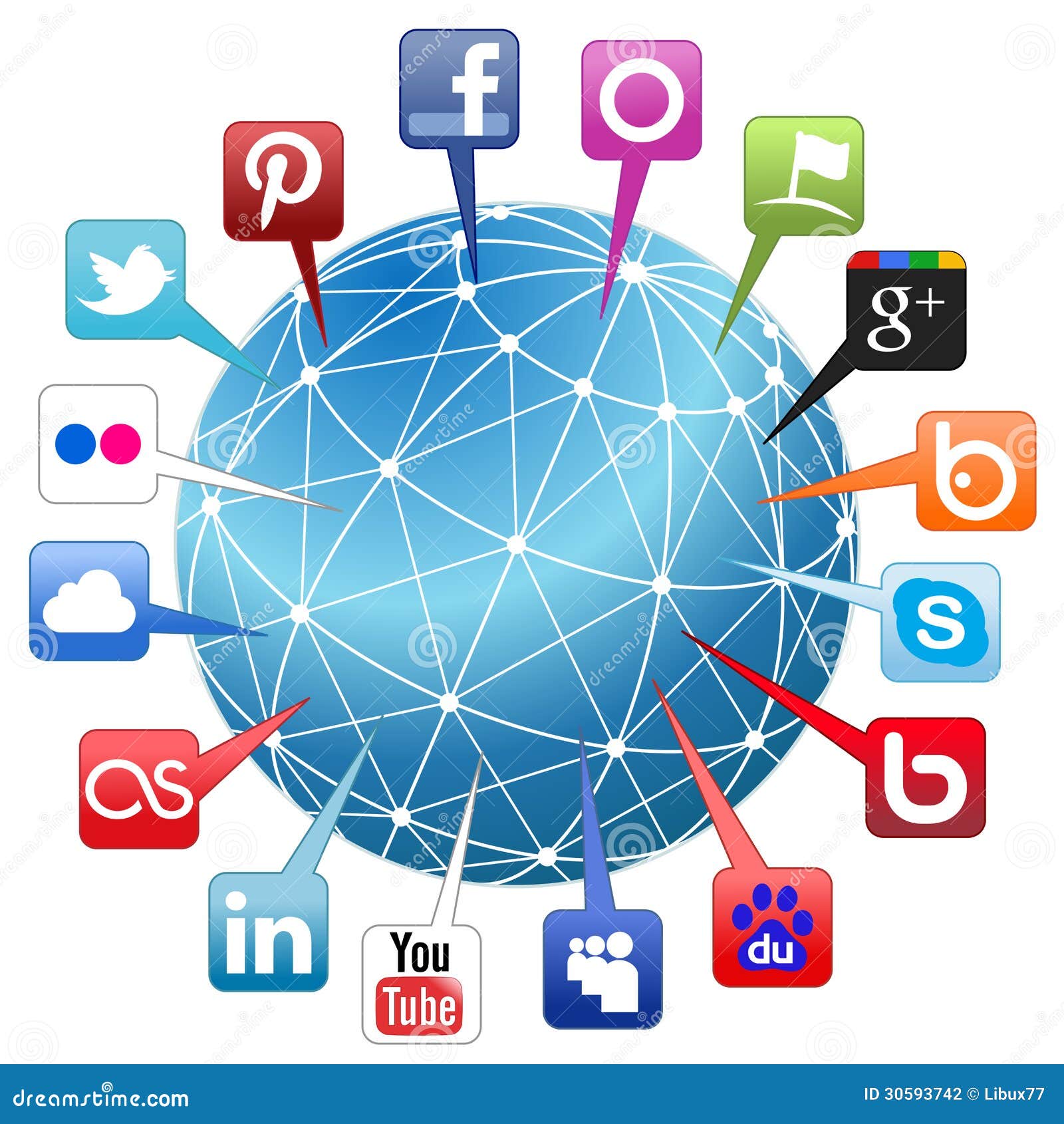 Concetto Della Rete Sociale Del Mondo Fotografia Editoriale ...