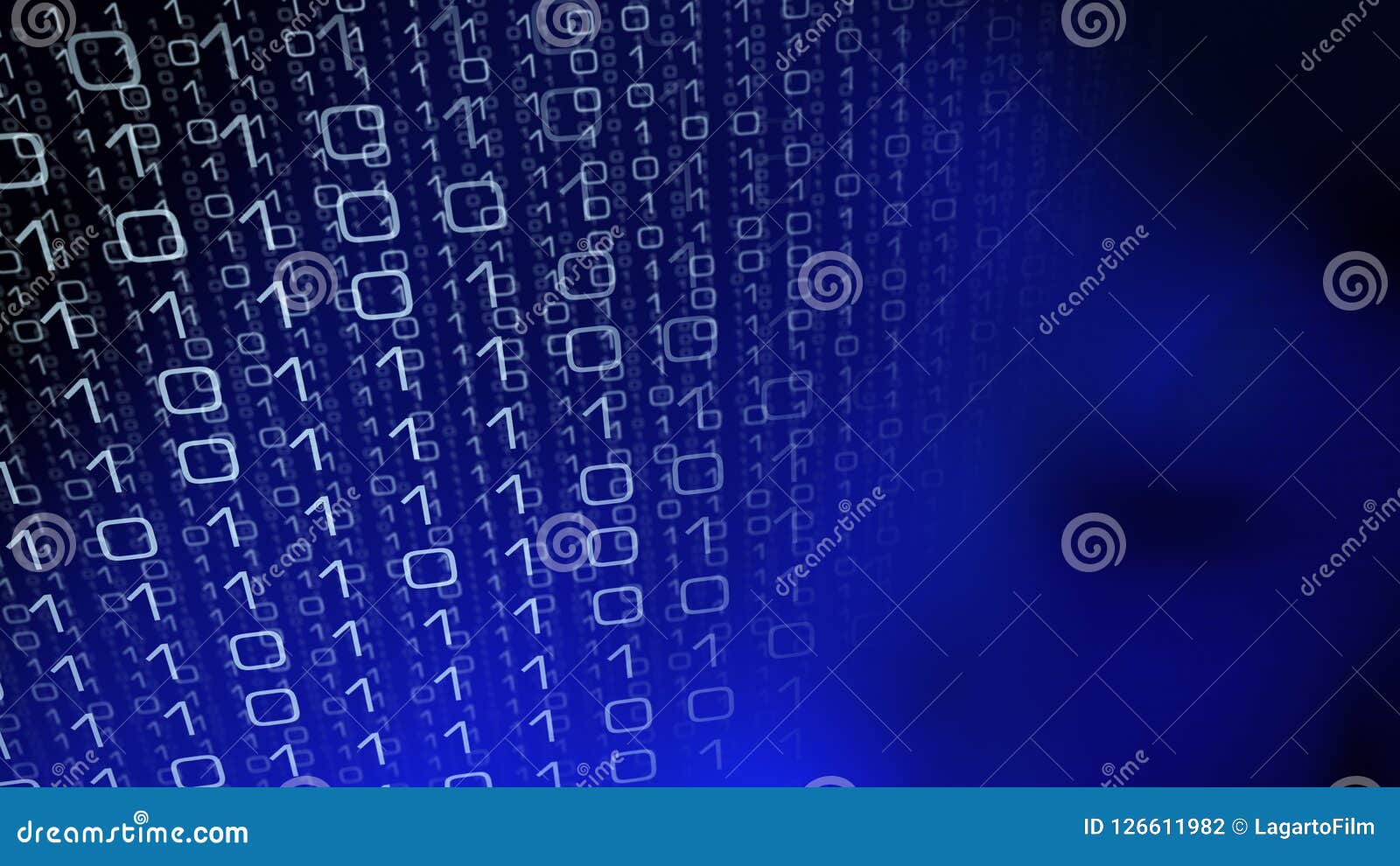 Concetto Di Algoritmo Del Computer, Codice Binario Di Ai Illustrazione ...