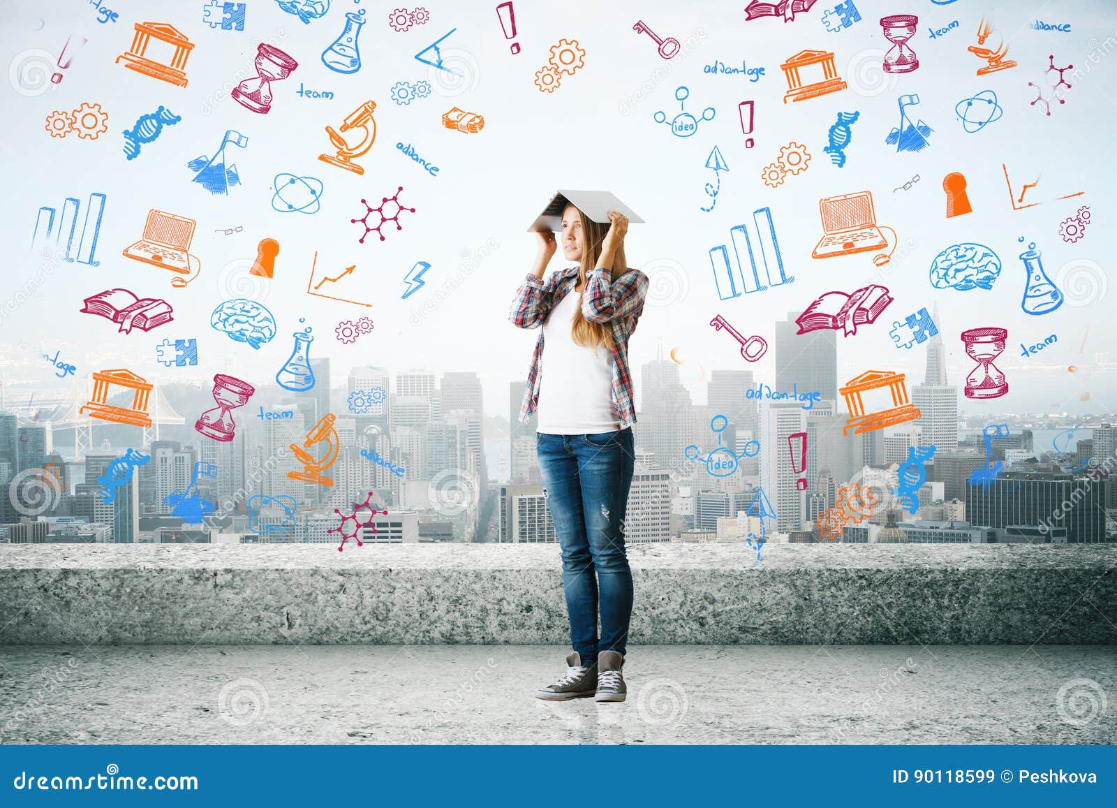 Concetto di conoscenza immagine stock. Immagine di casuale - 90118599