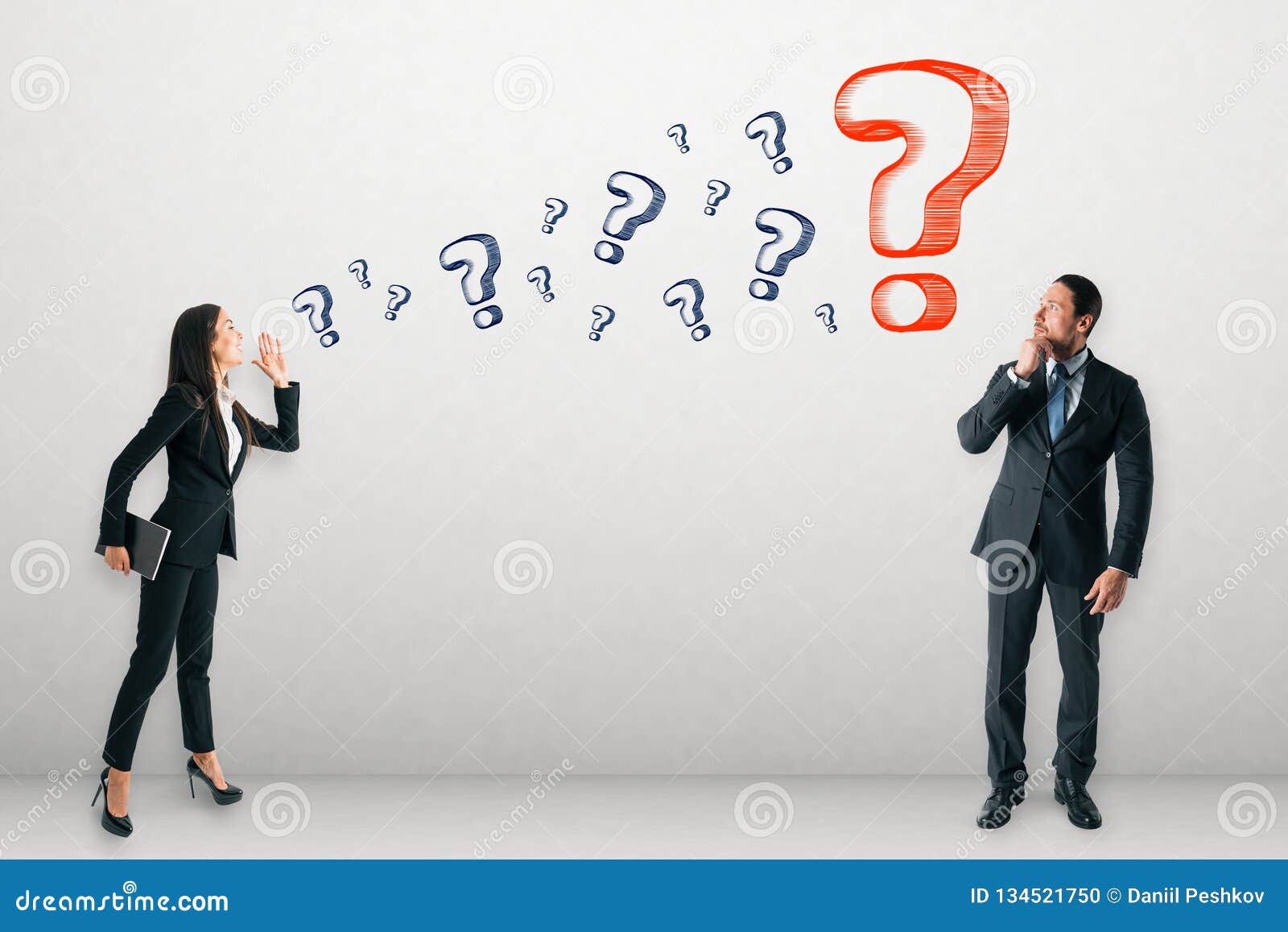 Concetto Di Dubbio E Di Comunicazione Fotografia Stock - Immagine di ...