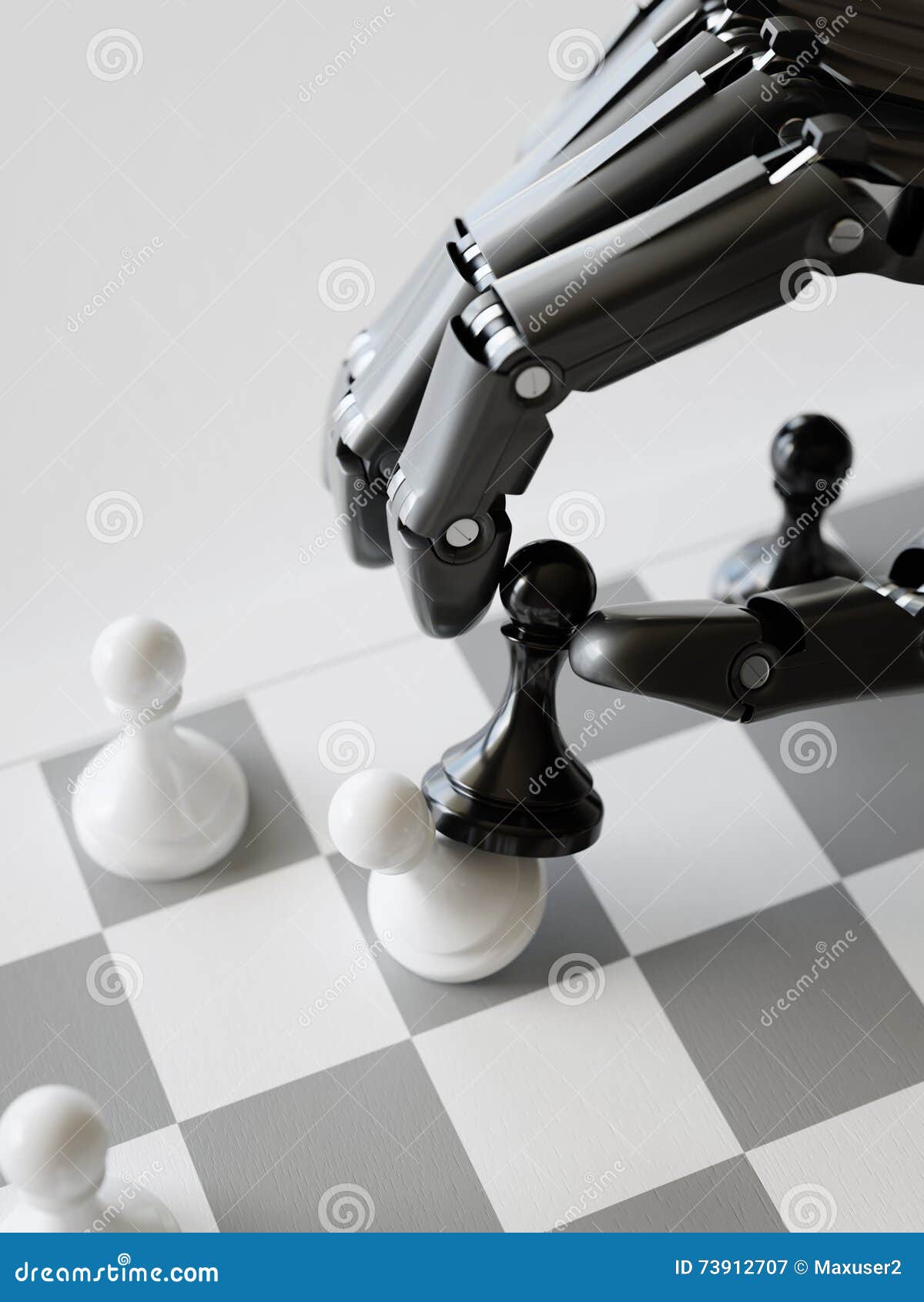 Concetto Di Intelligenza Artificiale Dell'illustrazione Del Pegno 3d Di ... Concetto Di Intelligenza Artificiale Dell'illustrazione Del Pegno 3d Di ...