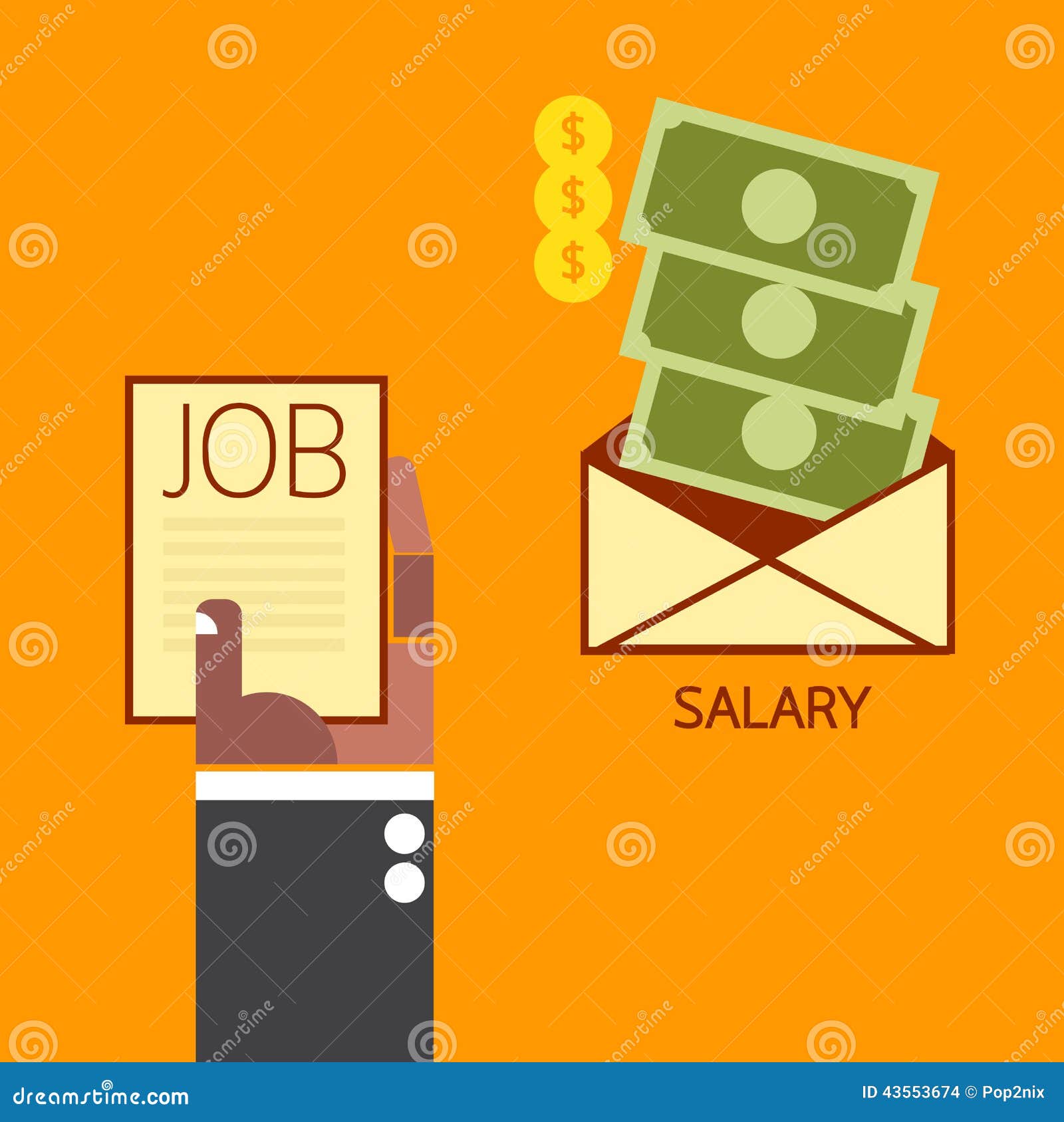 Concetto di stipendio illustrazione vettoriale. Illustrazione di umano ...