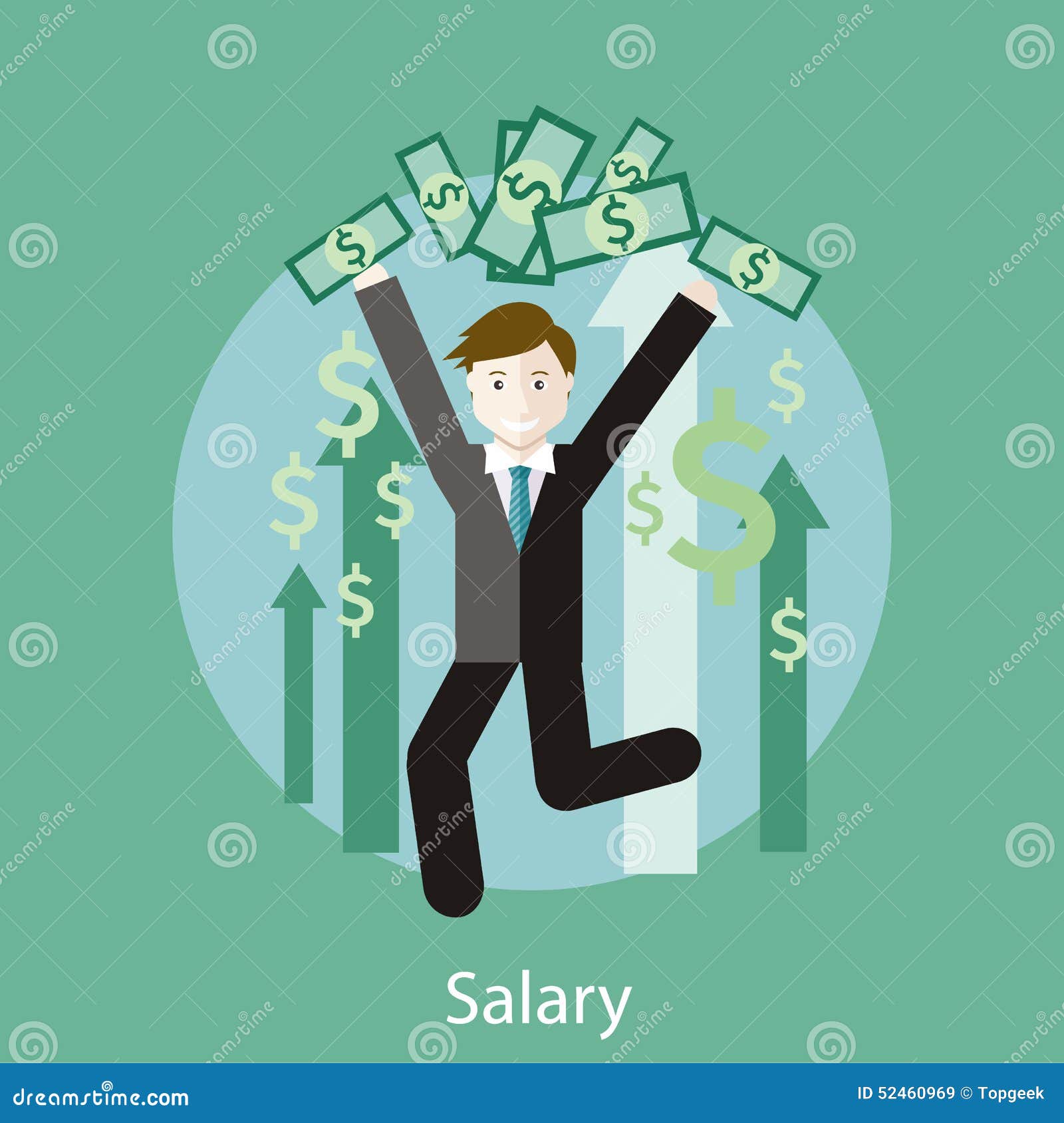 Concetto di stipendio illustrazione vettoriale. Illustrazione di ...