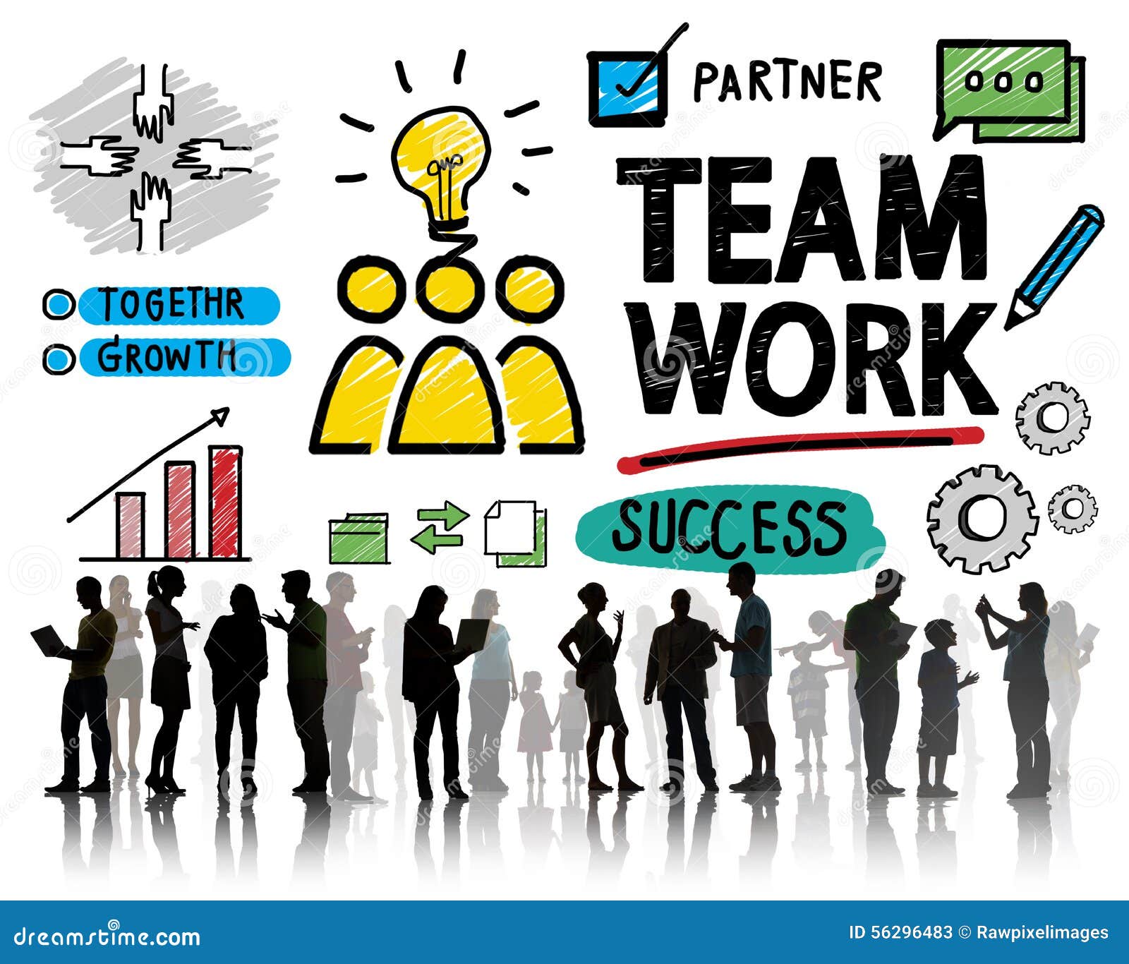 Concetto Di Team Teamwork Group Collaboration Organization Immagine ...