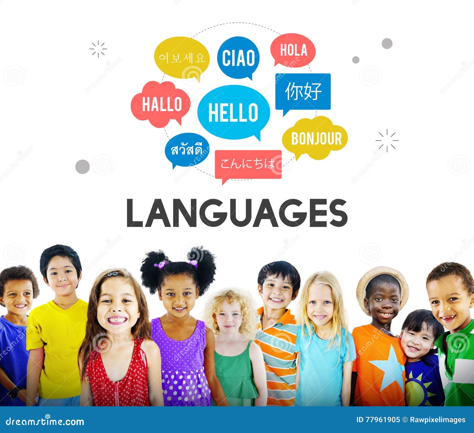 Concetto Multilingue Di Lingue Di Saluti Immagine Stock - Immagine di ...