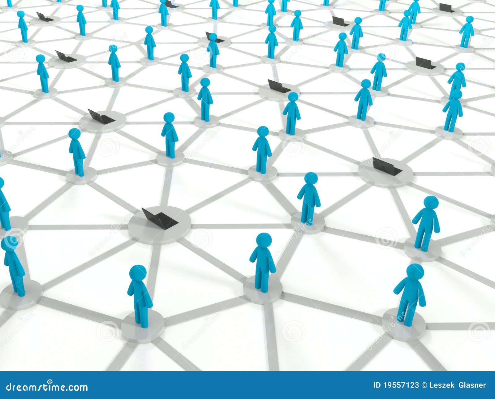 Concetto Sociale Del Collegamento a Internet, Rete 3d Illustrazione di ...